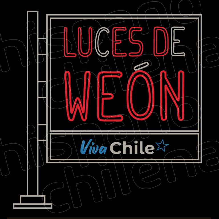 Camiseta - Polera "Luces de Weón (negra)" - Hispano-Chilena Ediciones