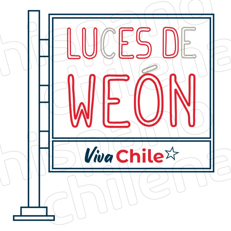Camiseta - Polera "Luces de Weón" - Hispano-Chilena Ediciones